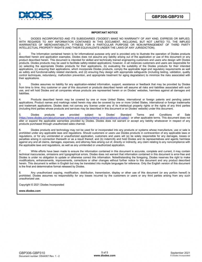 GBP306 datasheet page 5