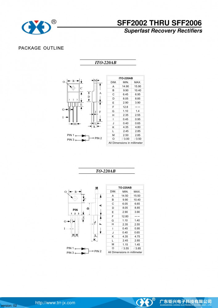 SFF2002 datasheet page 3