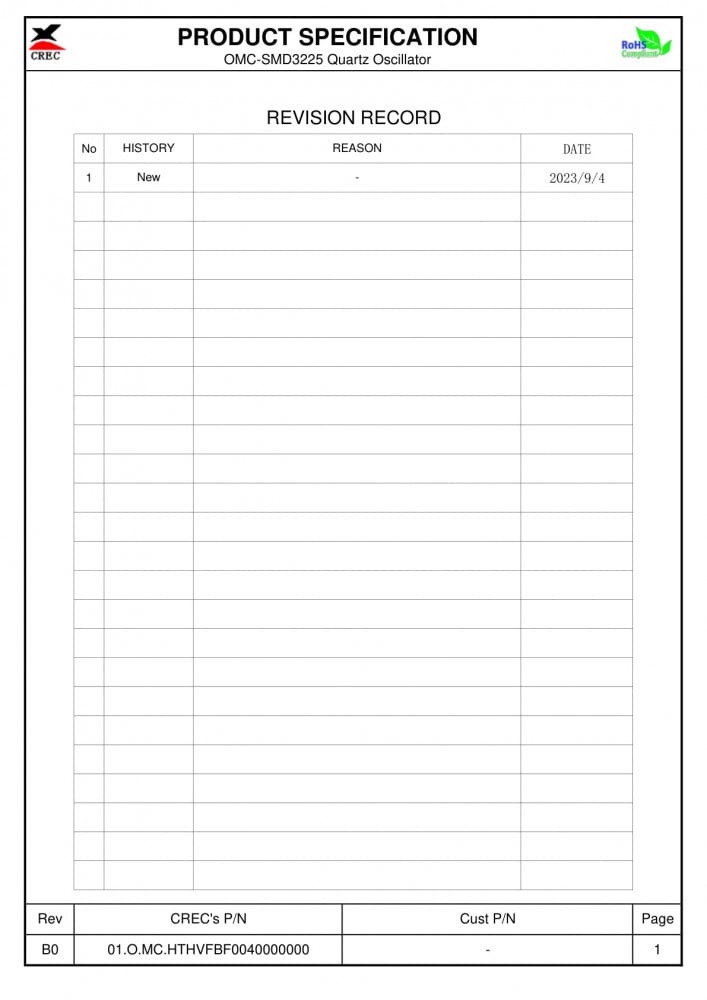 CREC OMC-SMD3225 specification page 2
