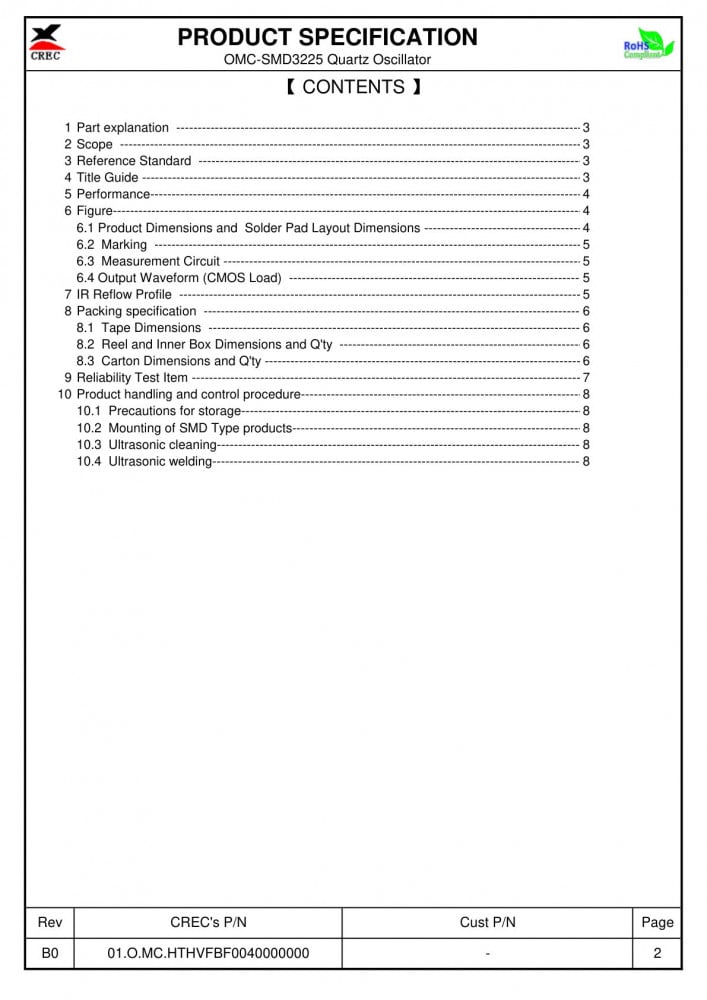 CREC OMC-SMD3225 specification page 3