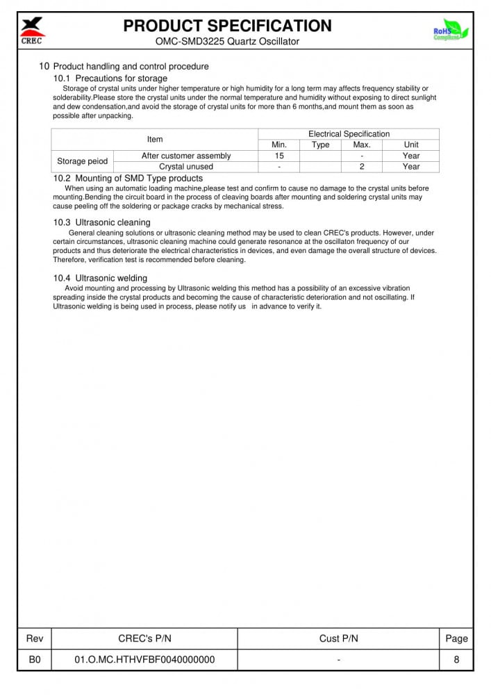 CREC OMC-SMD3225 specification page 9