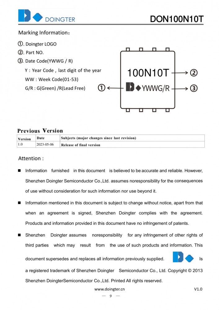 DON100N10T datasheet page 9