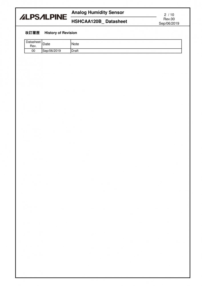 HSHCAA120B datasheet page 2
