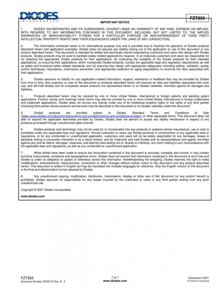 FZT855TA document page 7