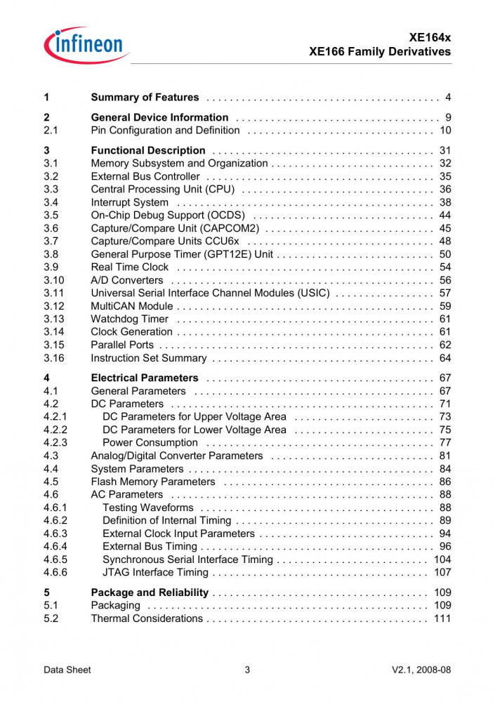 XE164 datasheet page 5