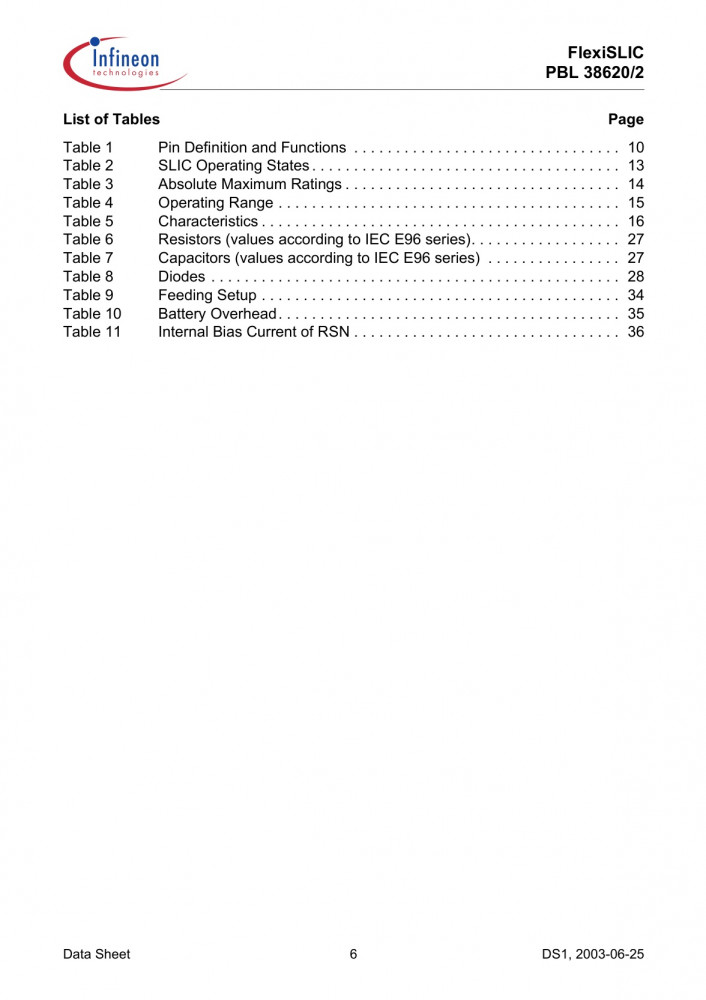 PBL38620/2 datasheet page 6