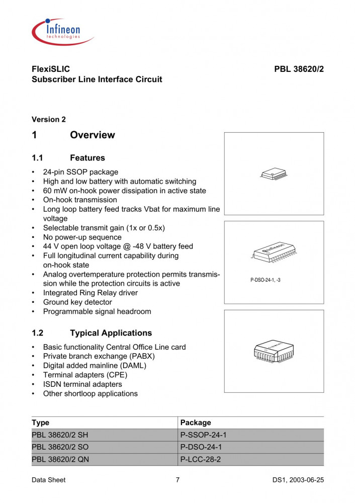 PBL38620/2 datasheet page 7