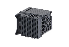 Impact 100 Ohm 5 Pair Right-Angle Daughtercard Receptacle, Left Guided, 12 Columns, 180 Circuits, Plated Through Hole Dimension 0.46mm, Lead Free