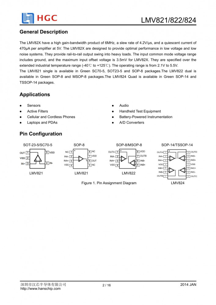 LMV822DGKRG datasheet page 2
