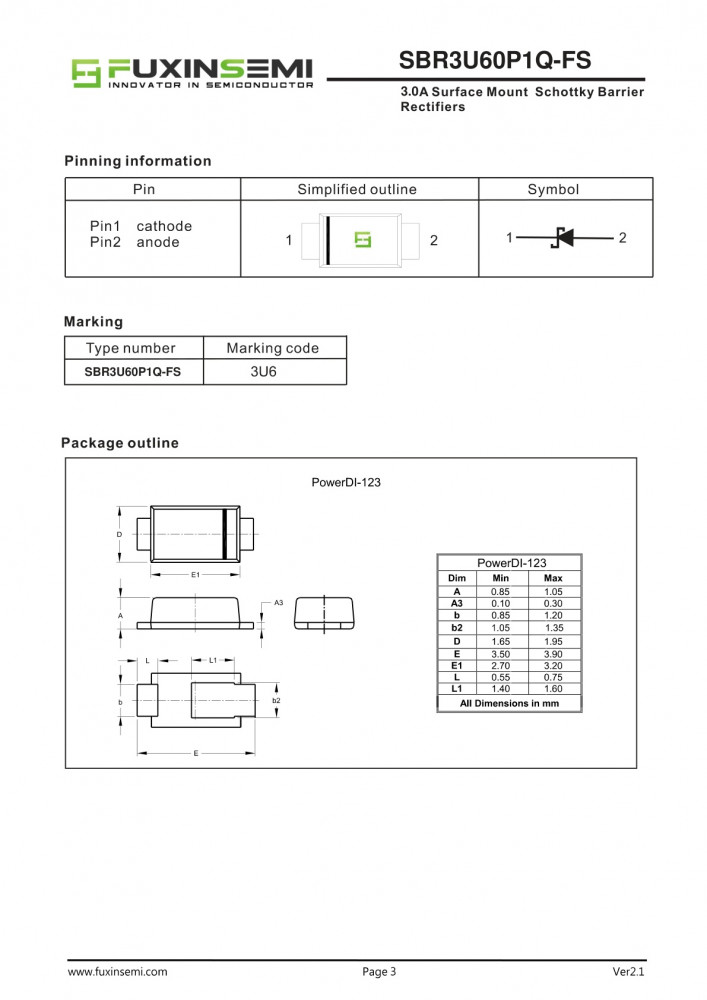 SBR3U60P1Q-FS datasheet page 3