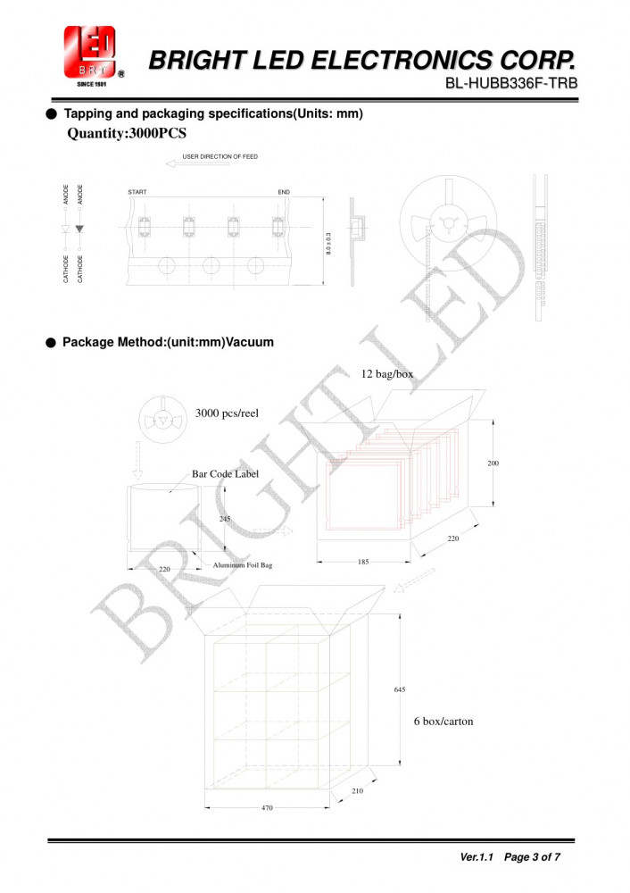 BL-HUBB336F-TRB datasheet page 3