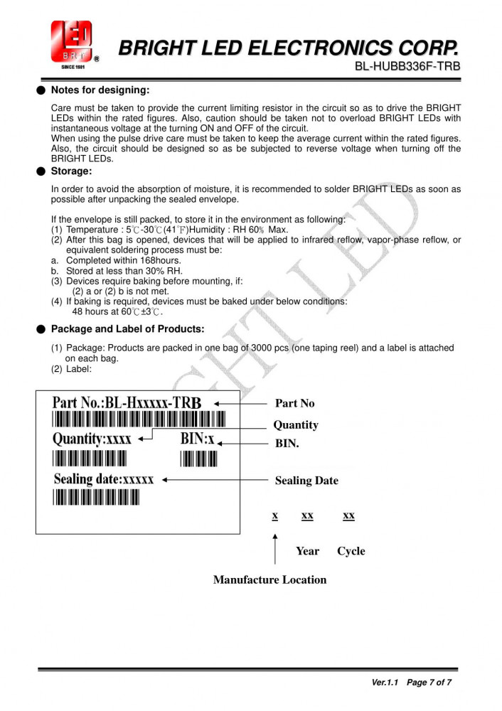BL-HUBB336F-TRB datasheet page 7