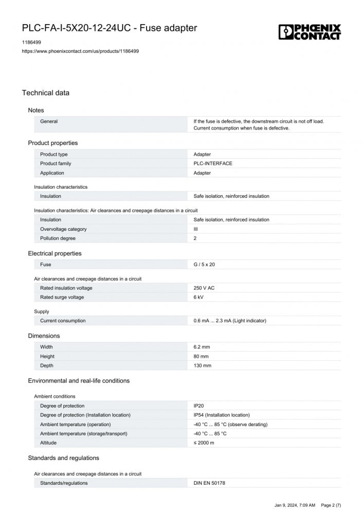 Phoenix Contact 1186499 document page 2