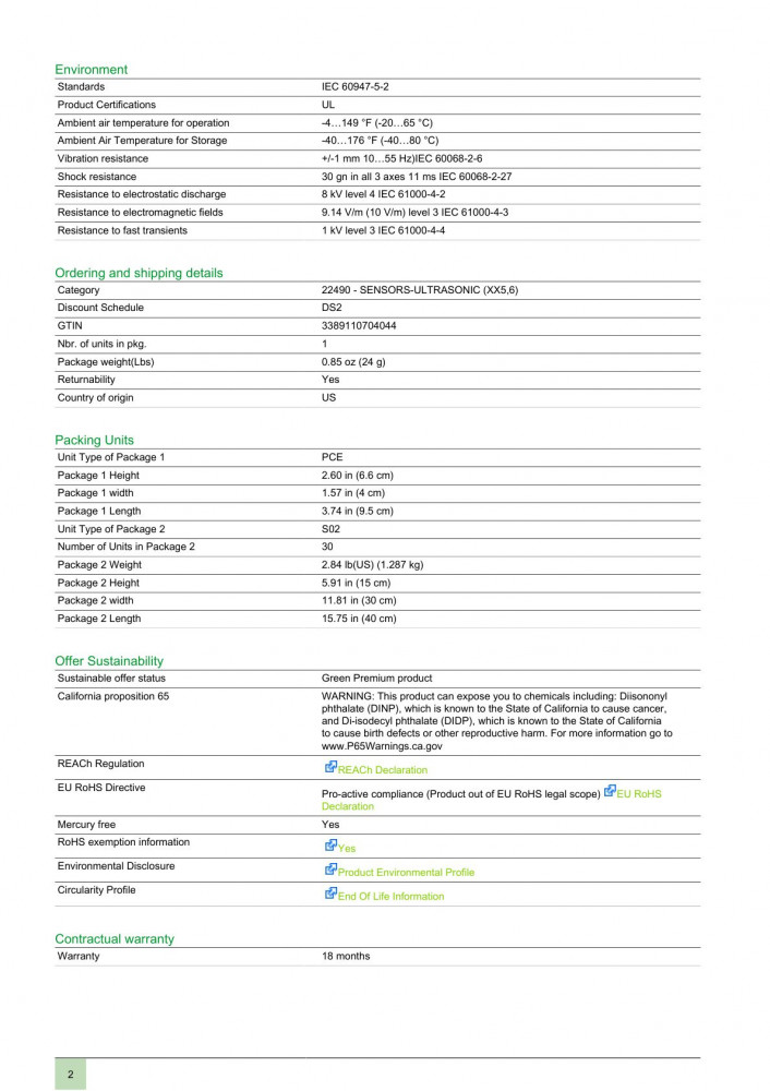 XX512A2PAM8 technical document page 2