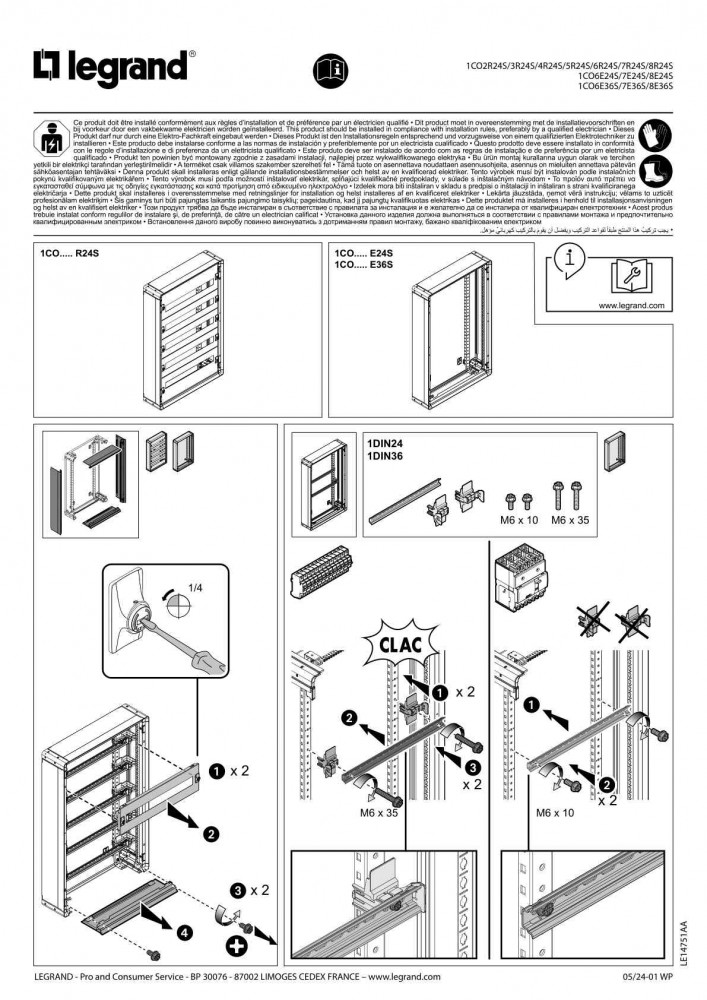 Legrand product documentation, page 1