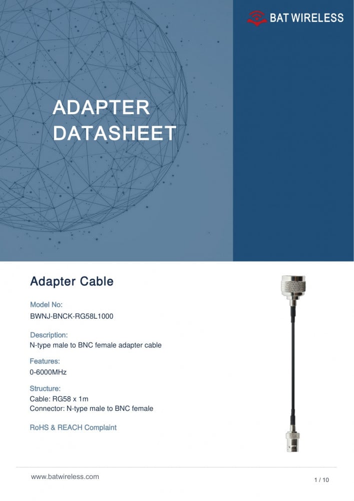 BWNJ-BNCK-RG58L1000 datasheet page 1