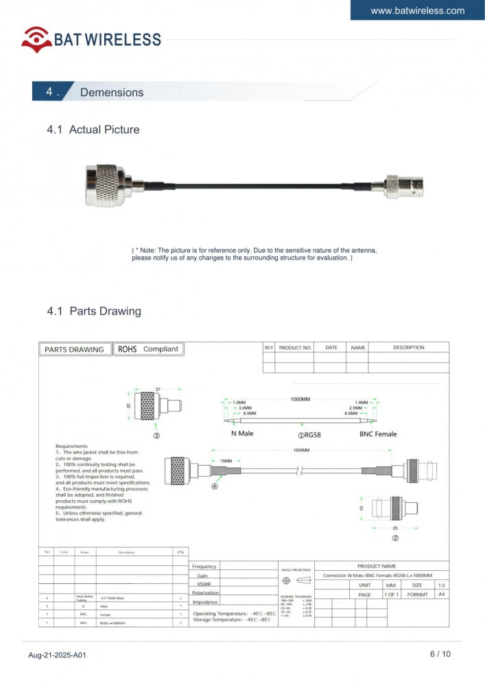 BWNJ-BNCK-RG58L1000 datasheet page 6