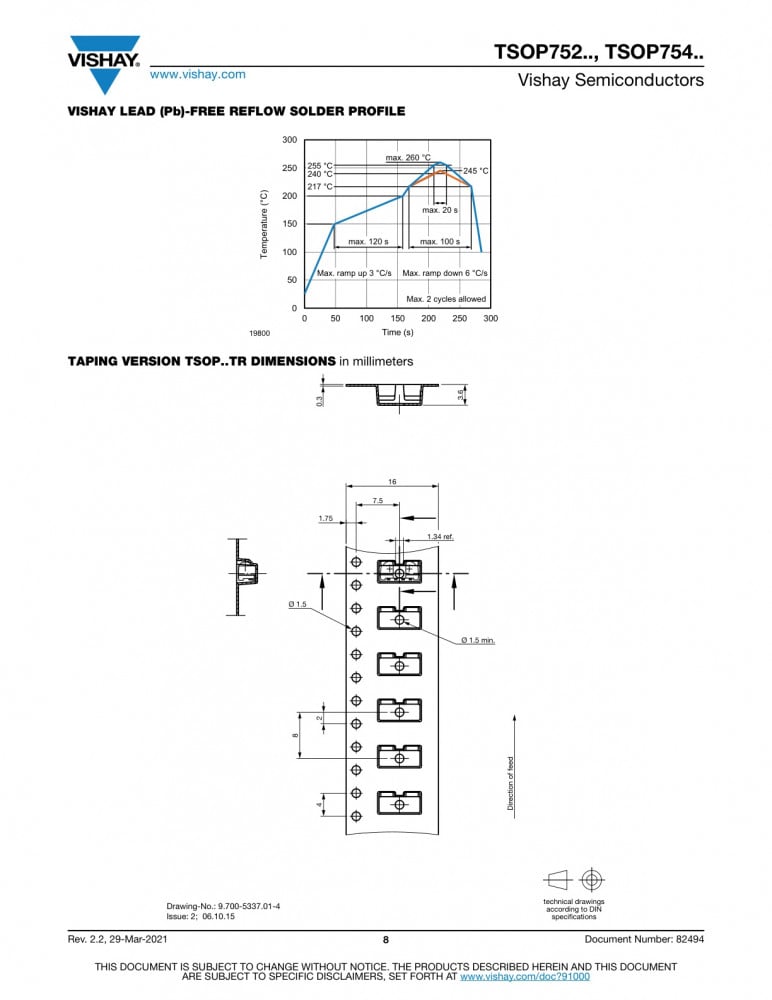 TSOP75456TT datasheet page 8