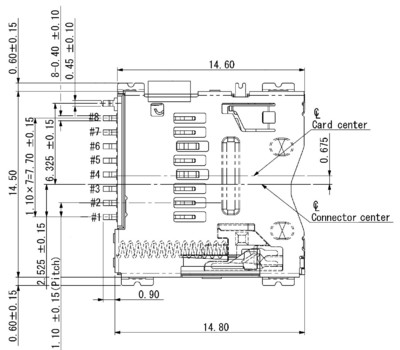 Yamaichi Electronics PJS008-2003-1 PC Card Socket for sale