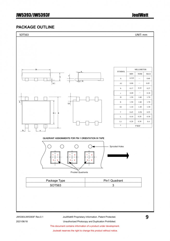 JW5393F datasheet page 9