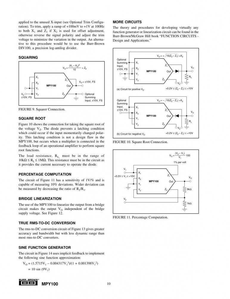 MPY100 datasheet page 10