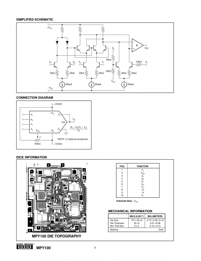 MPY100 datasheet page 4