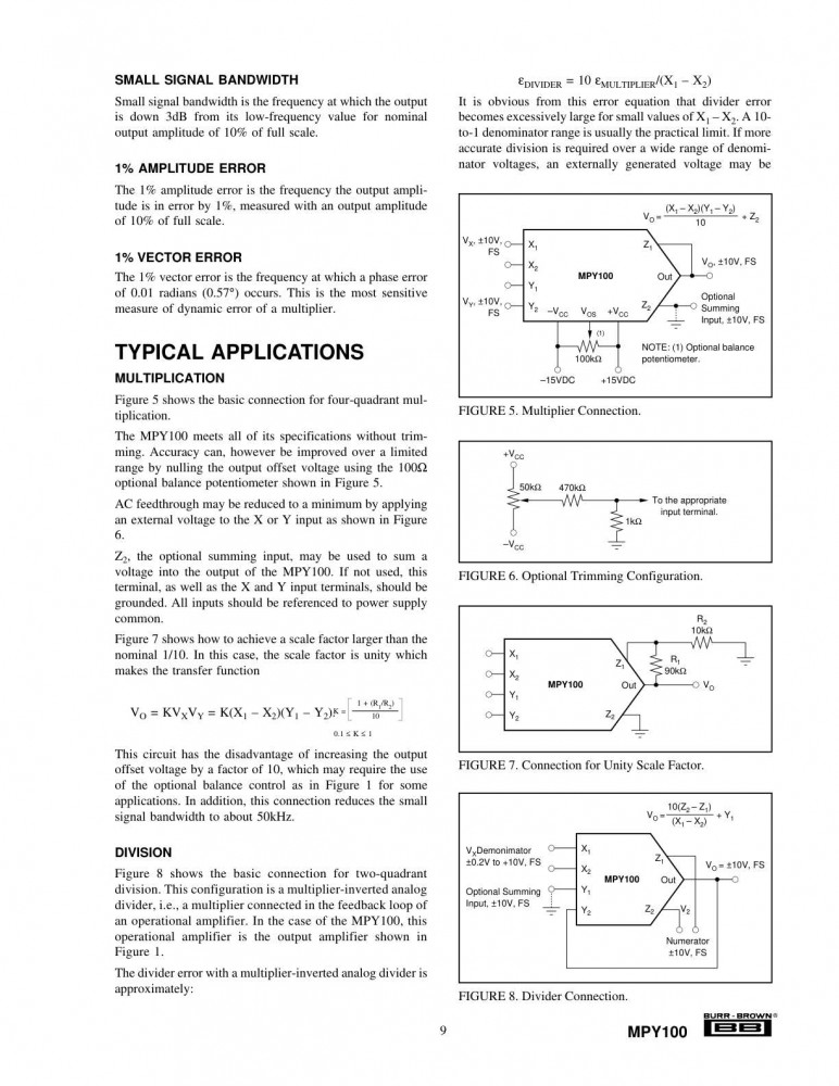 MPY100 datasheet page 9