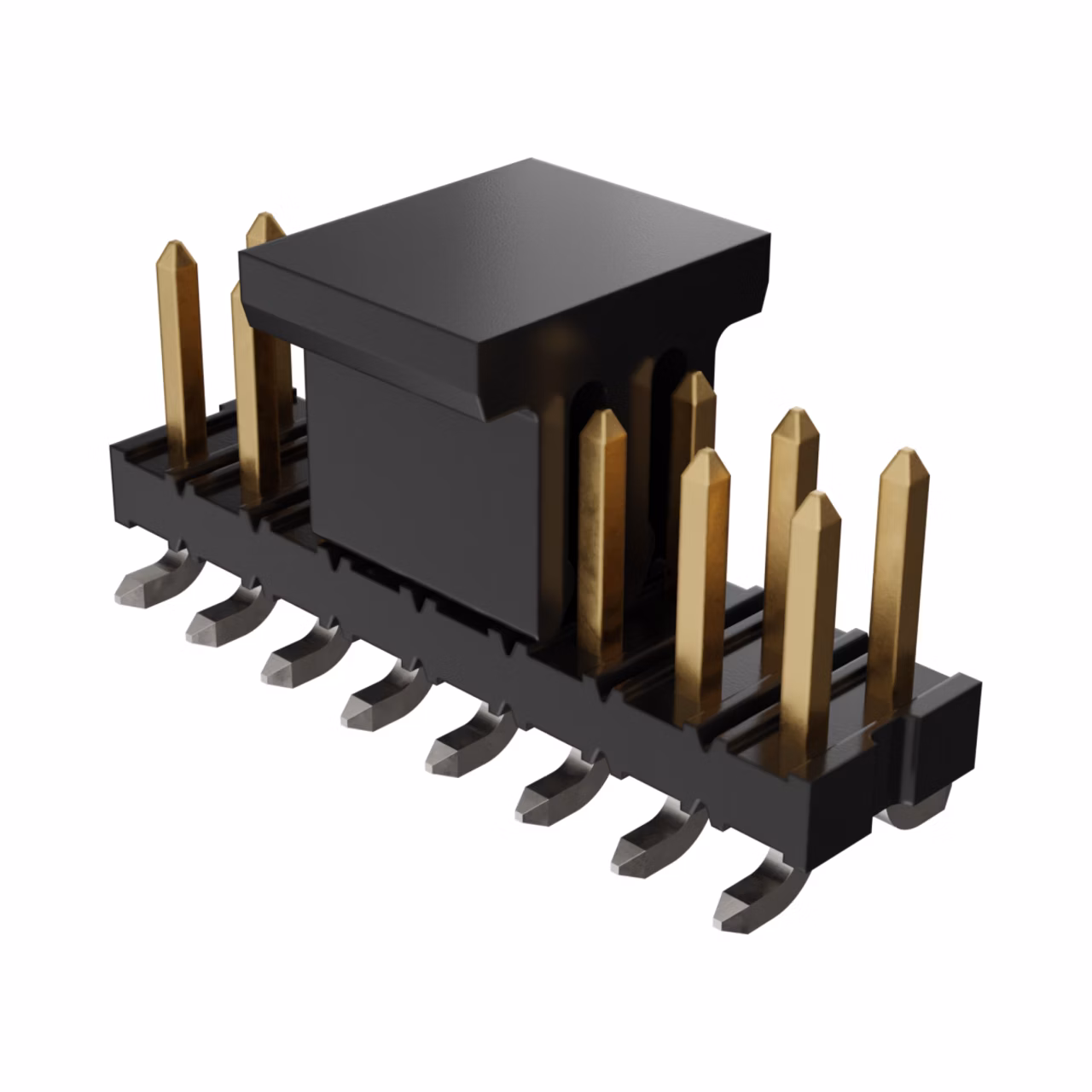 Milli-Grid Header, Vertical, Surface Mount, 16 Circuits, 0.76µm Gold (Au) Plating, Mating Pin Length 3.80mm, with Cap, Tube, Lead-Free for sale