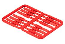 Heavy-Duty Polarizing Pin, Male - Female, Plastic, Red for sale