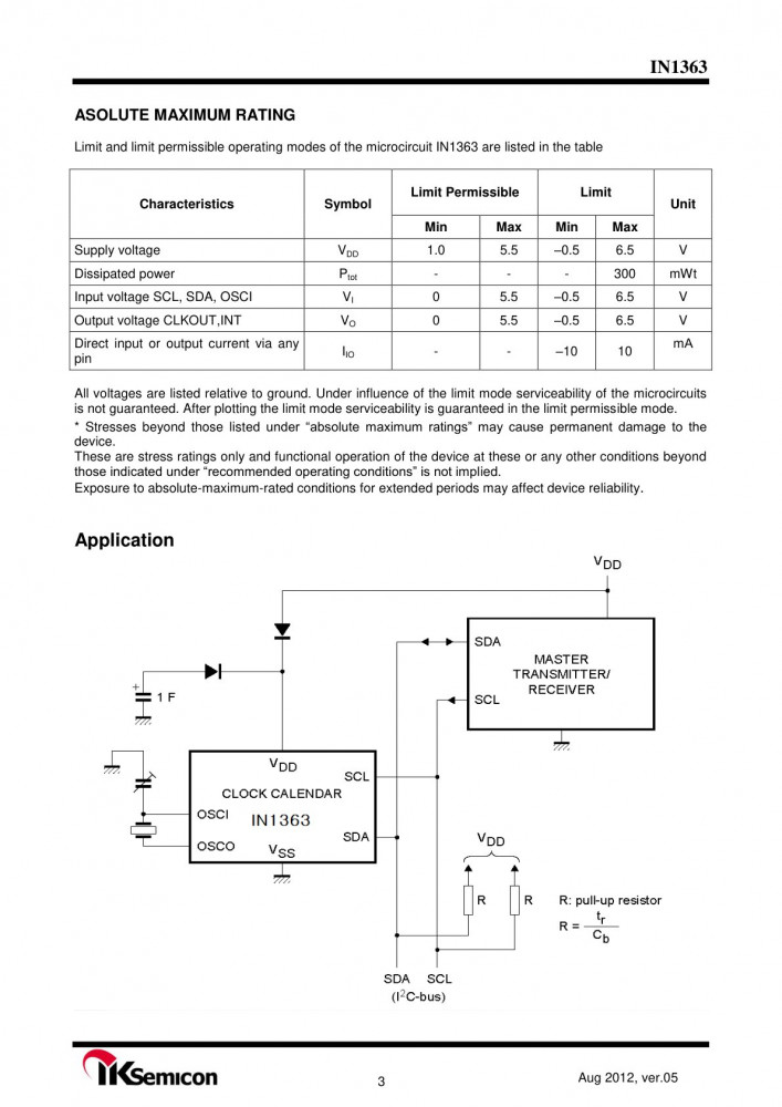 IN1363DT datasheet page 3