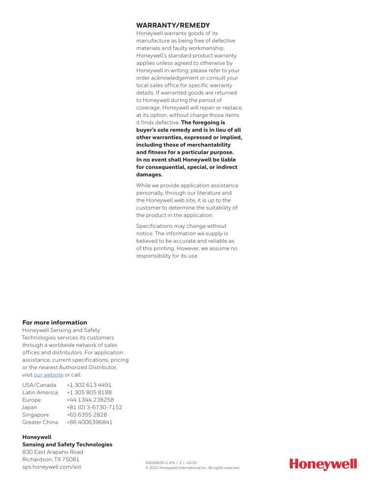 Honeywell FF6 installation instructions page 8