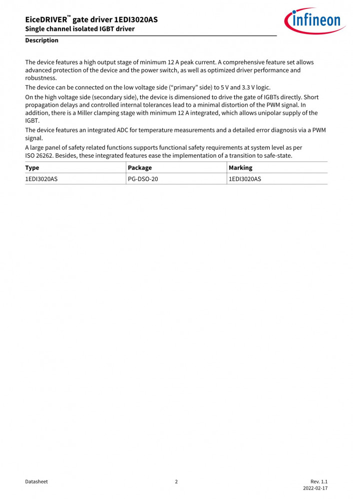 1EDI3020AS datasheet page 2