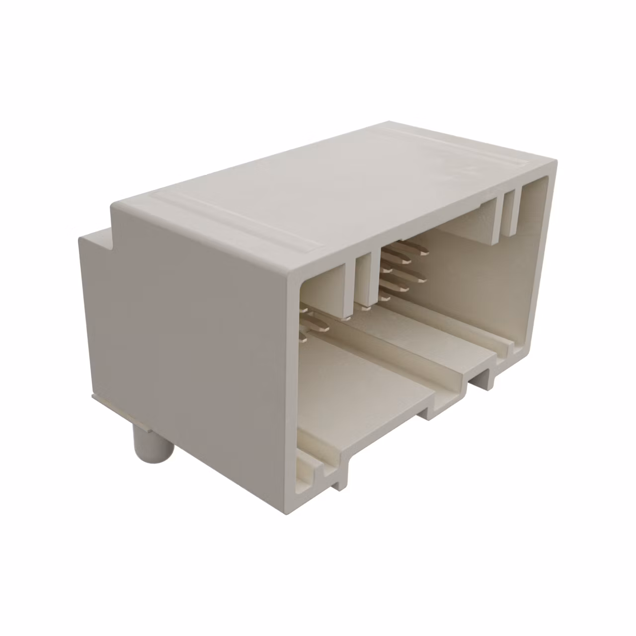 2.54mm Pitch, H-DAC 64 High Density Automotive Header, Dual Row, Right-Angle, 18 Circuits, Polarization Option 3, Natural, Tray for sale