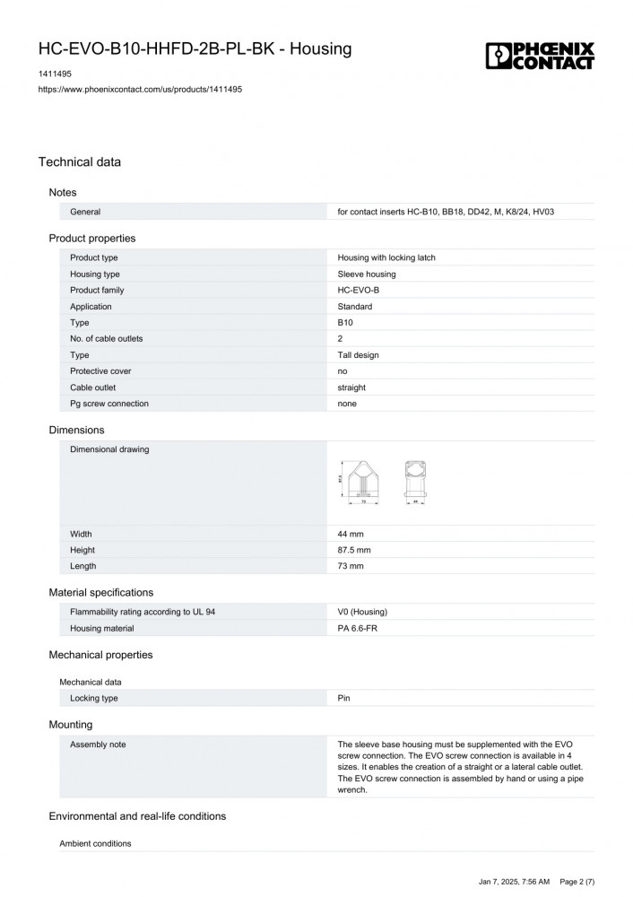 Phoenix Contact 1411495 technical document page 2