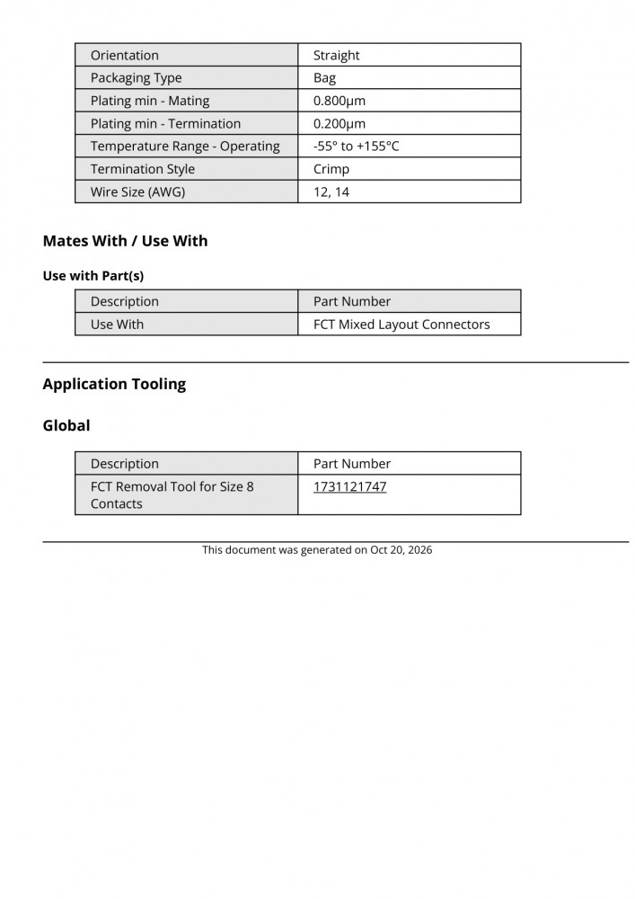 MOLEX 1731121229 technical document preview, page 3