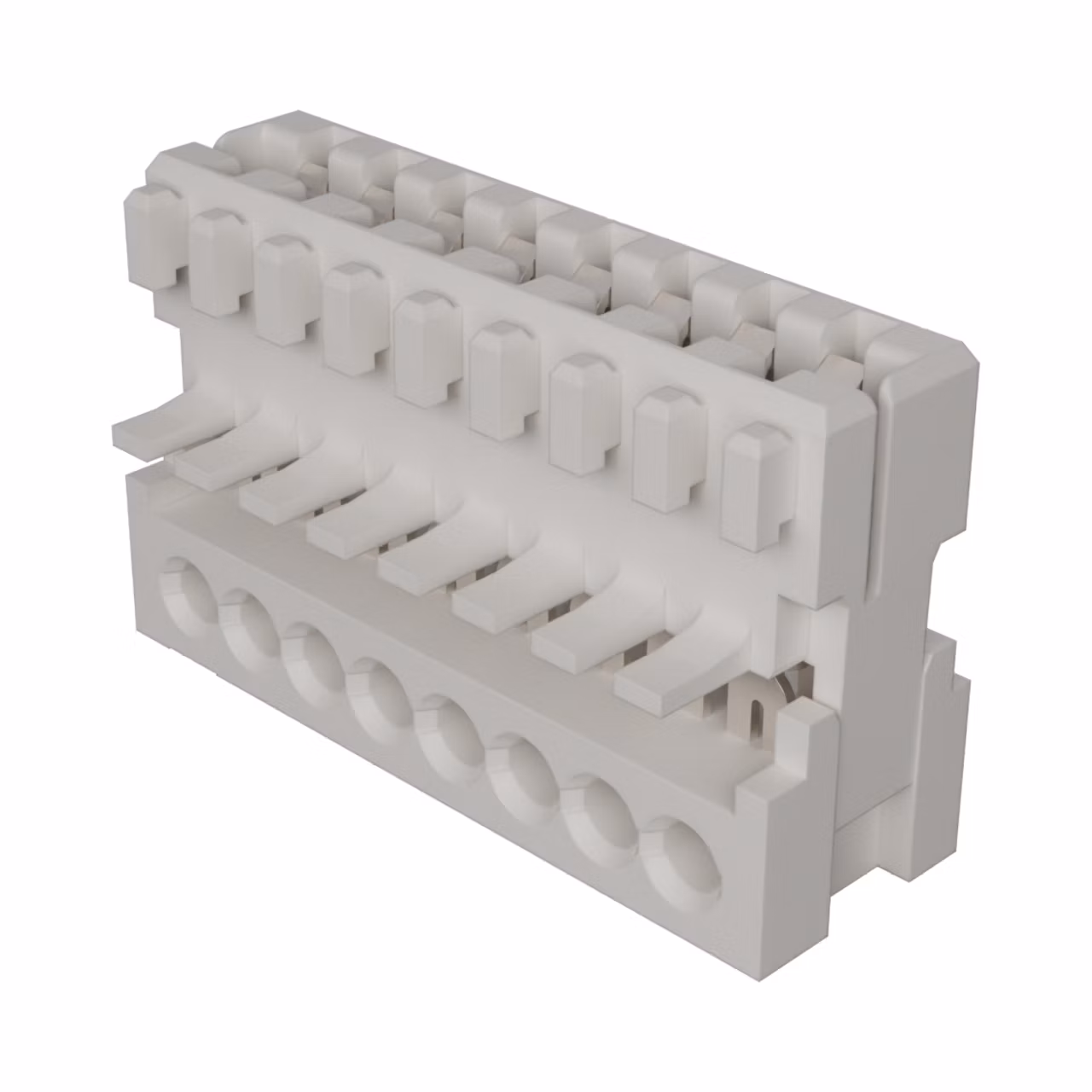 Appli-Mate RAST 2.5 IDT Housing, 2.50mm Pitch, Female, 8 Circuits, Beaded Terminal, All Position Keys, Slotted Endwalls for sale