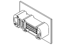 2.00mm, 5.50mm, 7.50mm Pitch EXTreme Ten60Power Vertical Receptacle Assembly with Top Guide Receivers, 4 DC Power Circuits, 25 Signal Circuits, 3 AC Power Circuits