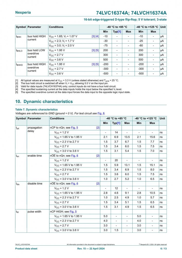 Nexperia datasheet page 6