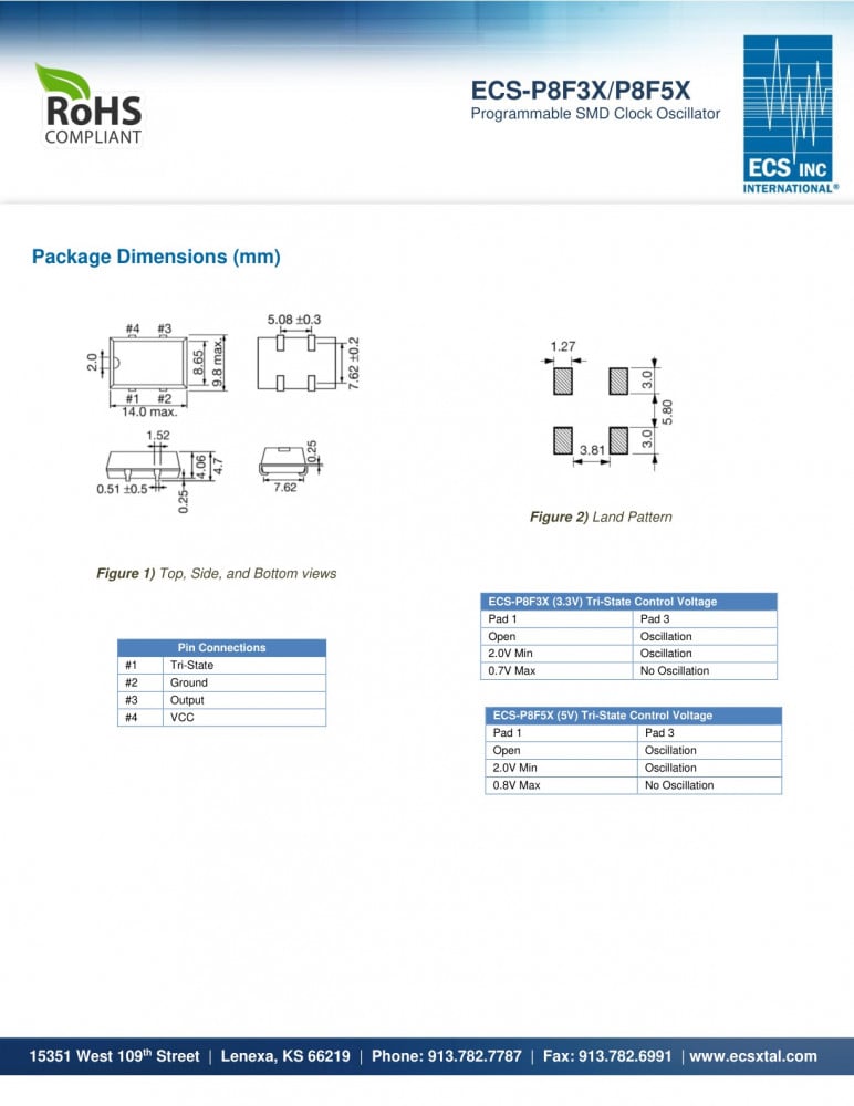 ECS-P8F5X product datasheet page 2