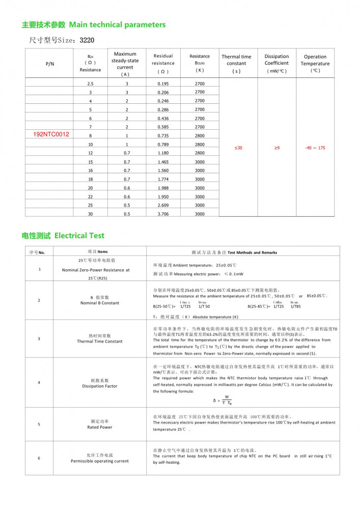 192NTC0012 technical document page 2