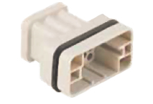 Heavy-Duty Push-in Terminal Insert, Female, 6-Pole, 16A, Silver (Ag) Plated Contacts, Size 6B «44x27»