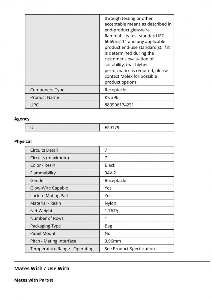 MOLEX connector document page 3