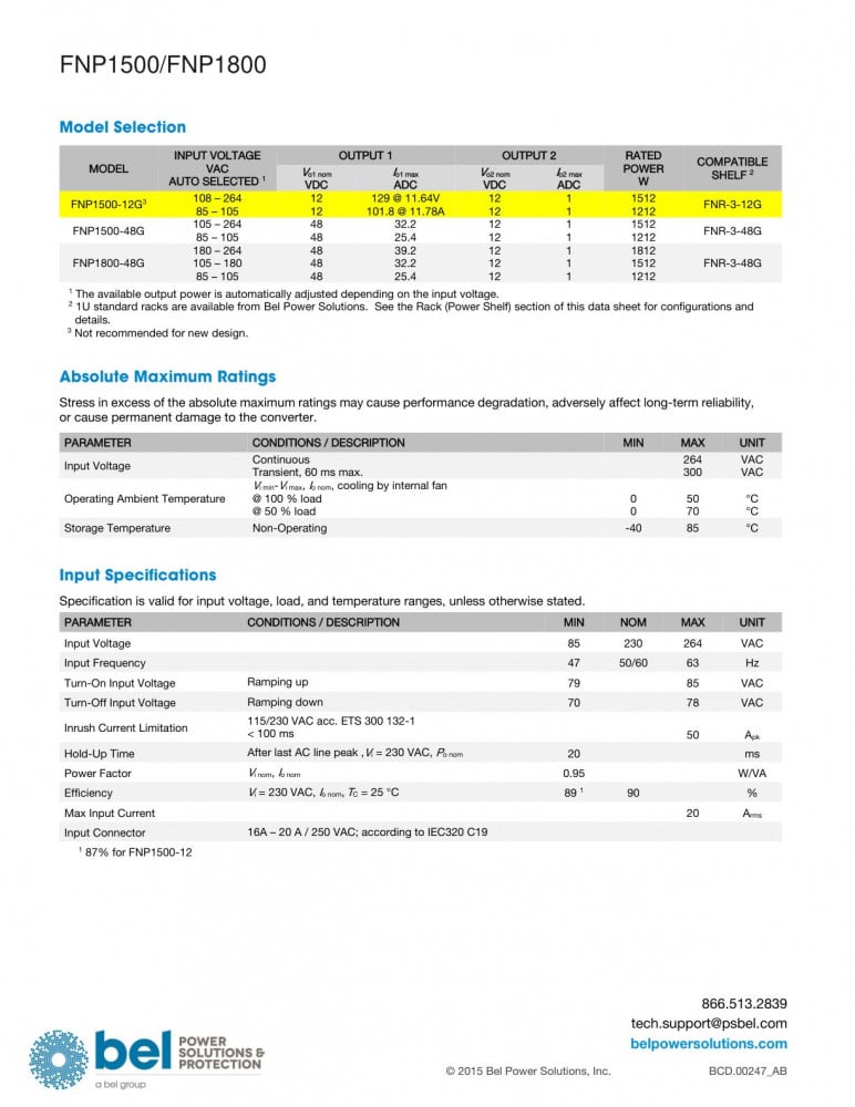 FNP1800-48G datasheet page 2