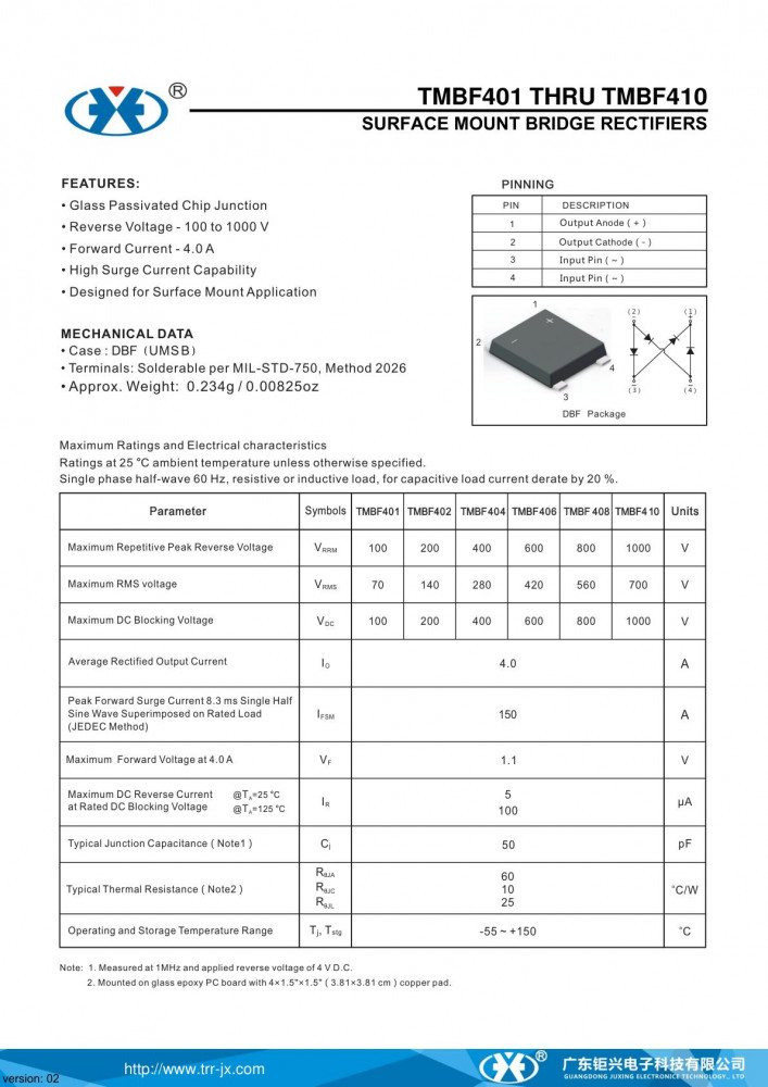 TMBF410 datasheet page 1