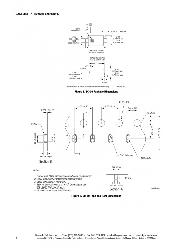 SMV123x datasheet page 8