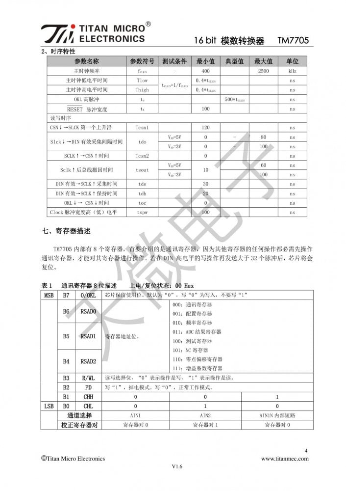 TM7705 datasheet page 4