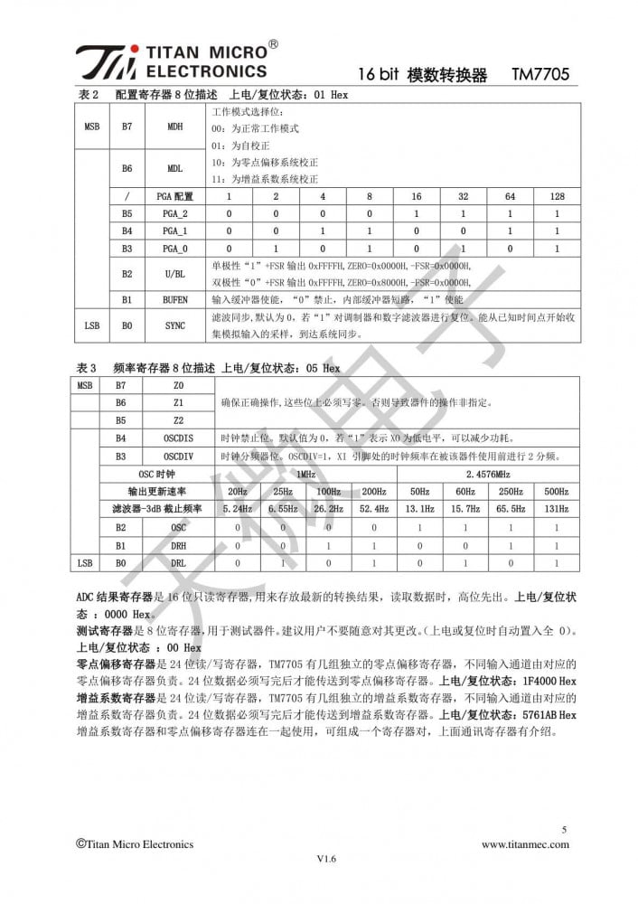 TM7705 datasheet page 5
