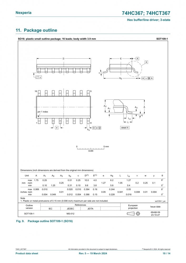 74HC367D,653 datasheet page 10