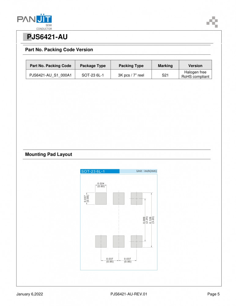 PJS6421-AU datasheet page 5
