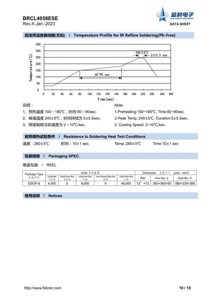 BRCL4058ESE datasheet page 10